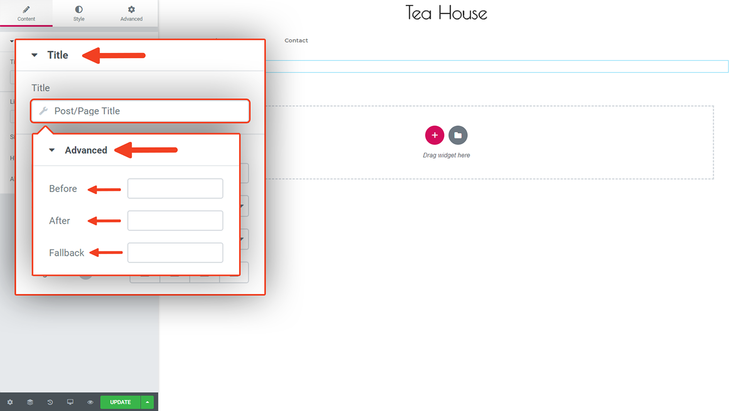 Post/Page Title Widget – 10Web Help Center
