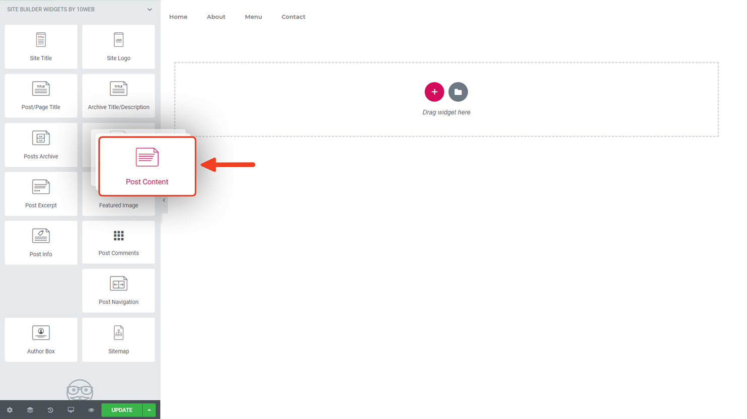 Post Content Widget – 10Web Help Center