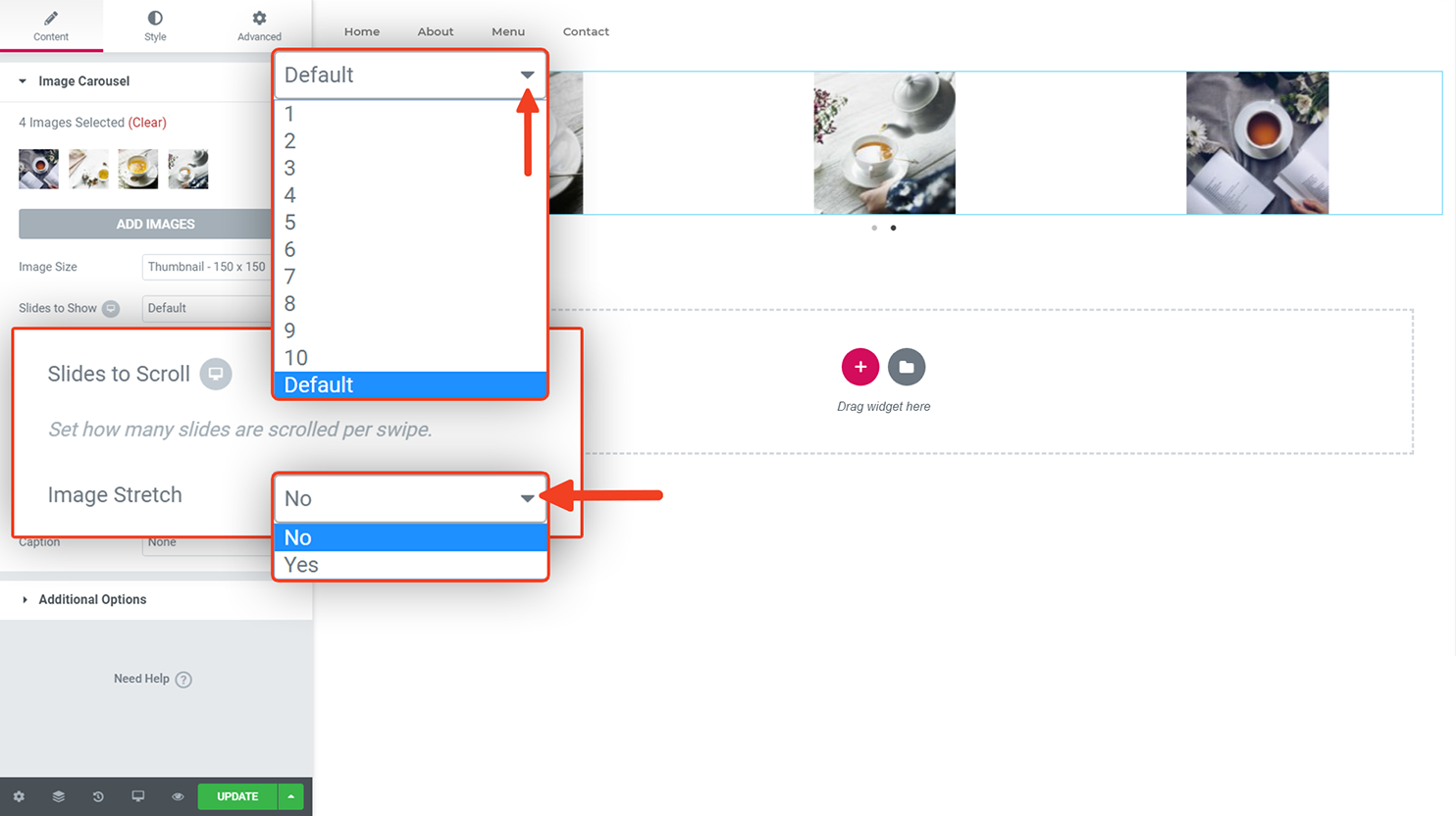Image Carousel Widget – 10Web Help Center